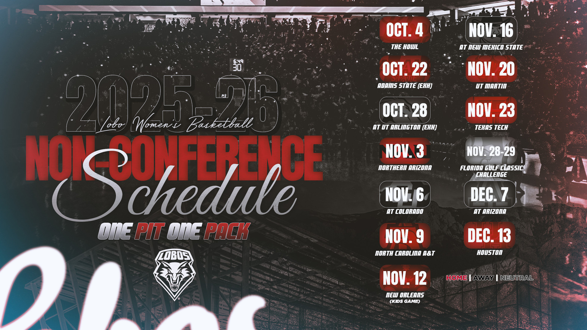 Lobo Women’s Basketball Announces 2025-26 Non-Conference Schedule - New ...