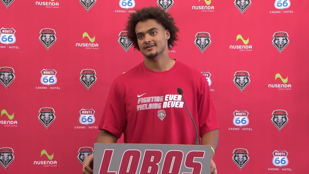 Lobo Football vs New Mexico State Postgame: Keyshawn James-Newby (9/27 ...