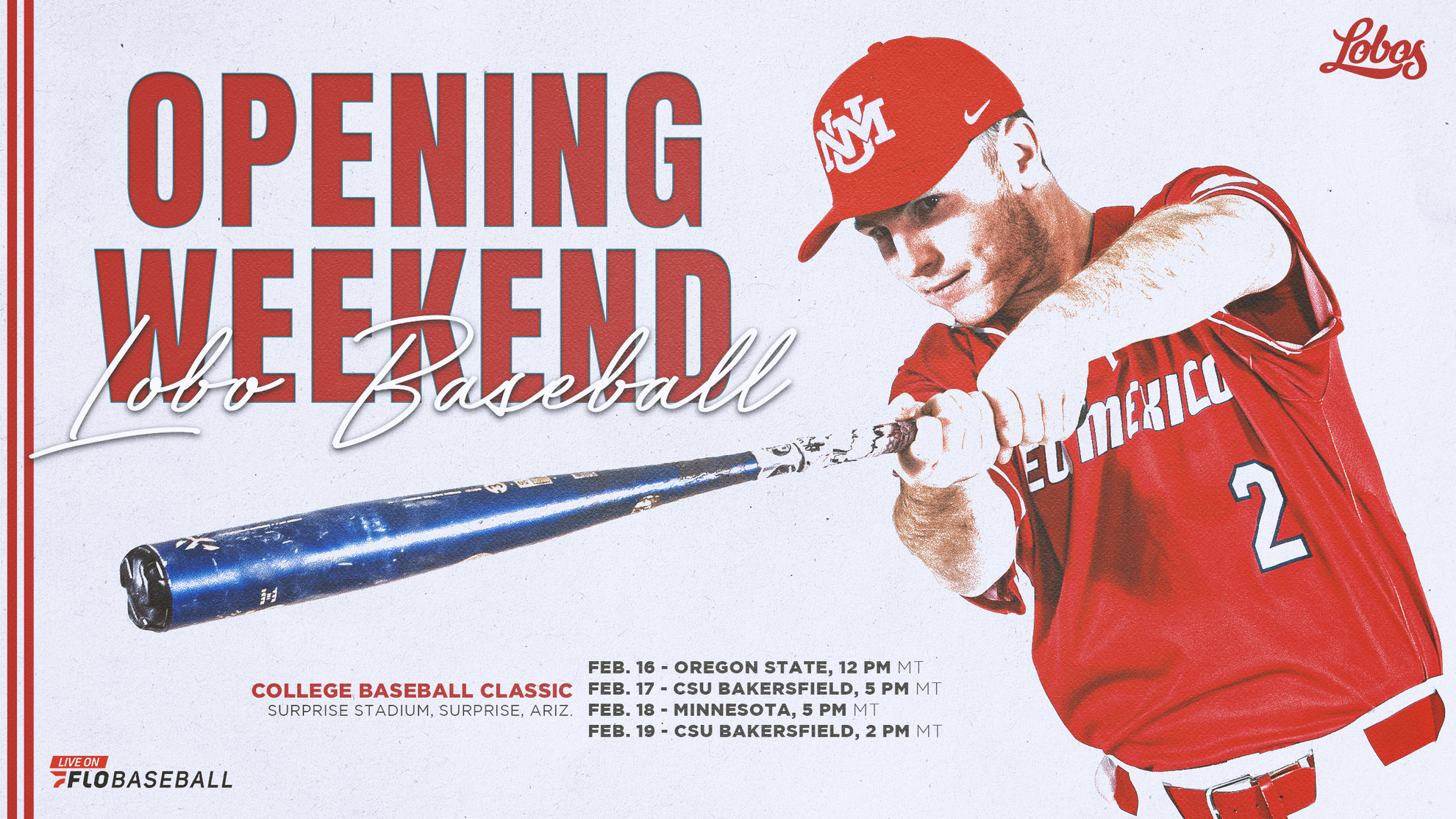 Lobo Baseball Opens 2024 Season in Surprise This Weekend - New Mexico ...