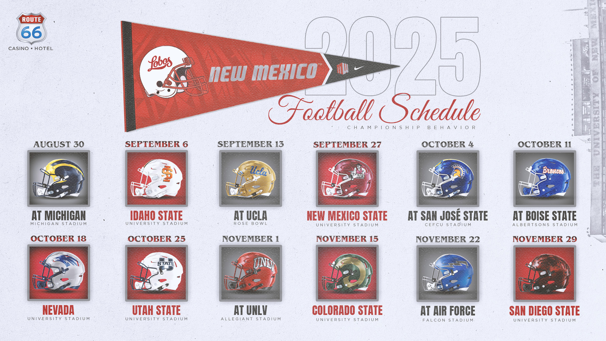 2025 Football Schedule Released - New Mexico Lobos - Official Athletics ...
