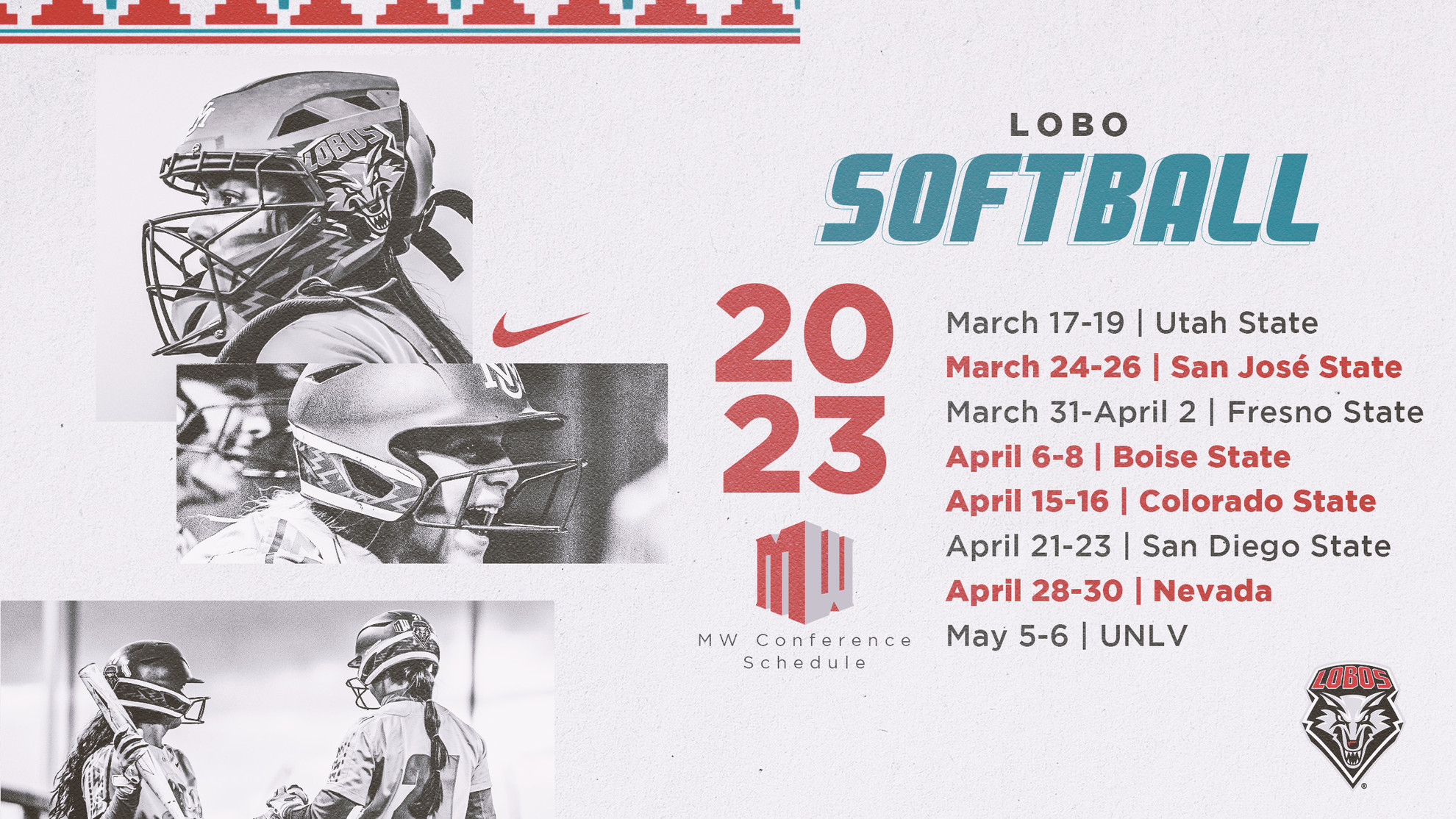 UNM 2023 MW Softball Schedule Announced - New Mexico Lobos - Official ...