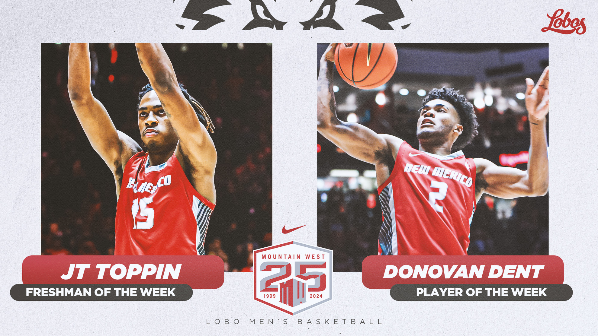 Donovan Dent and JT Toppin Earn Mountain West Weekly Honors - New ...