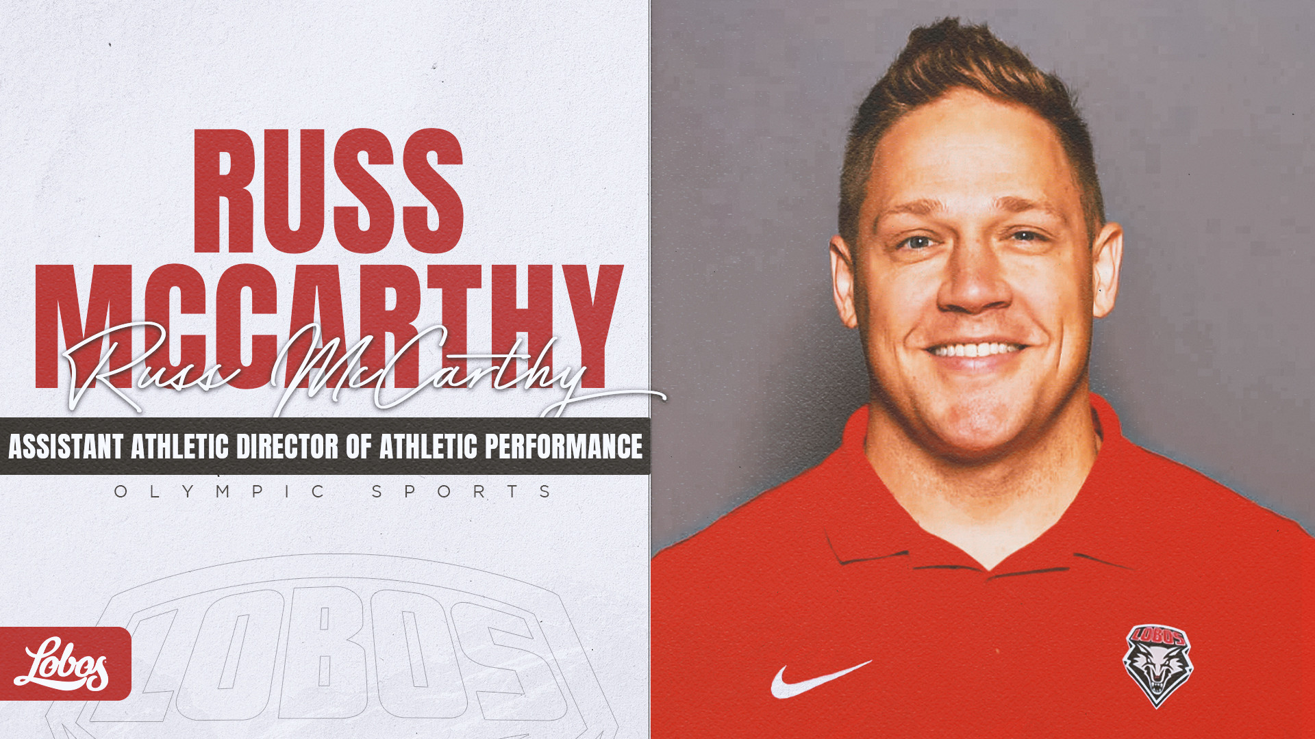 Russ McCarthy Promoted to Assistant AD of Athletic Performance for ...