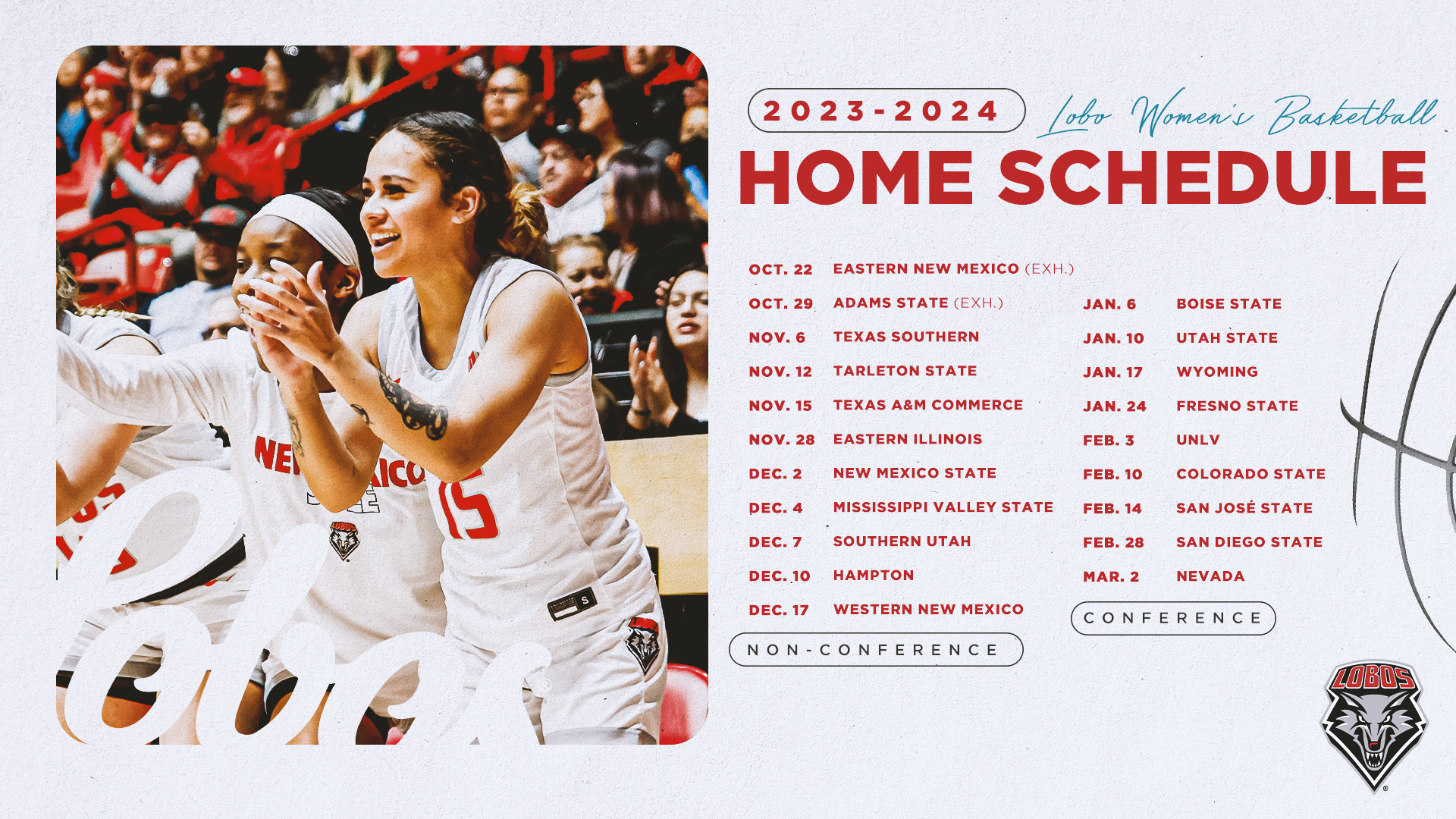 Lobo Women’s Basketball 2023-24 Schedule Released - New Mexico Lobos ...