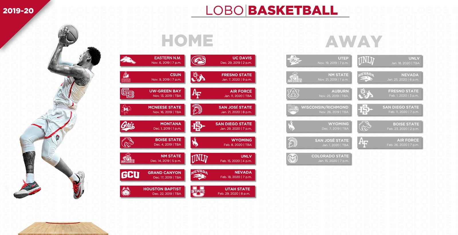 Men’s Basketball Releases Full Schedule - New Mexico Lobos - Official ...