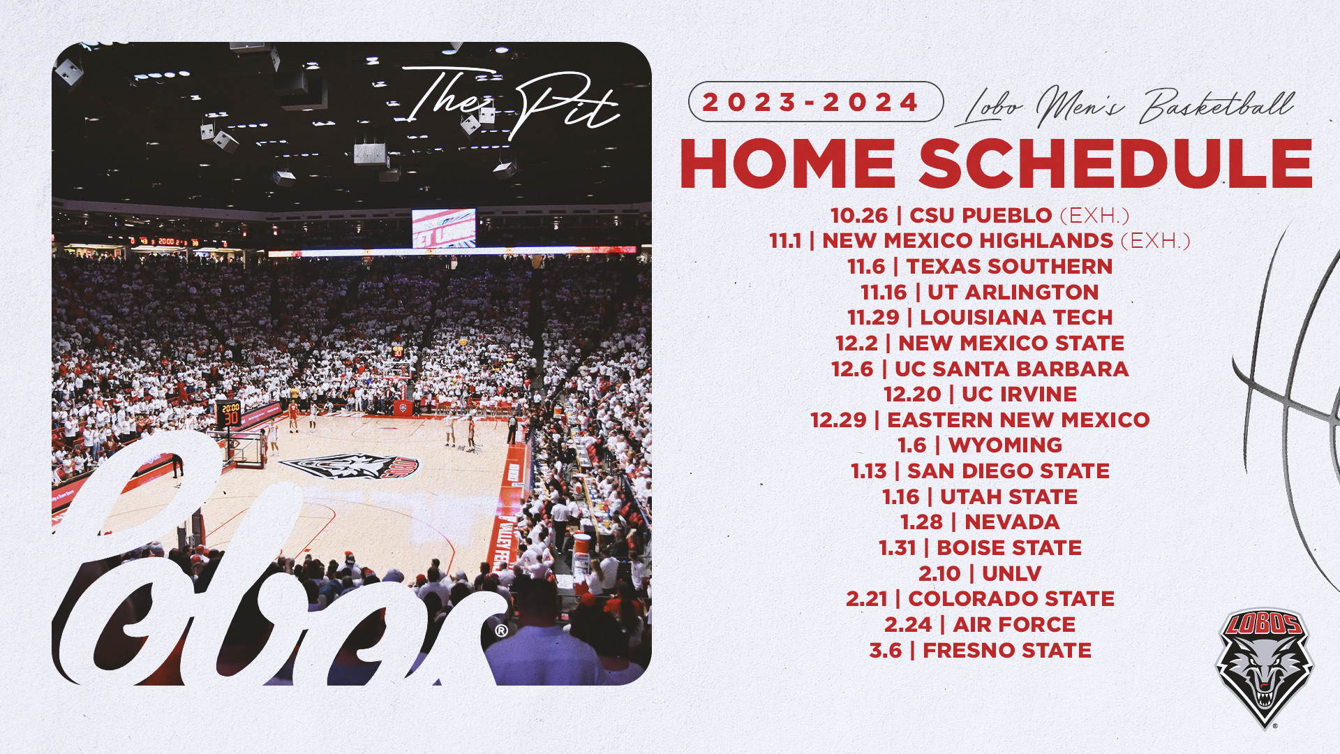 Lobo Men’s Basketball Announces 2023-24 Schedule - New Mexico Lobos ...