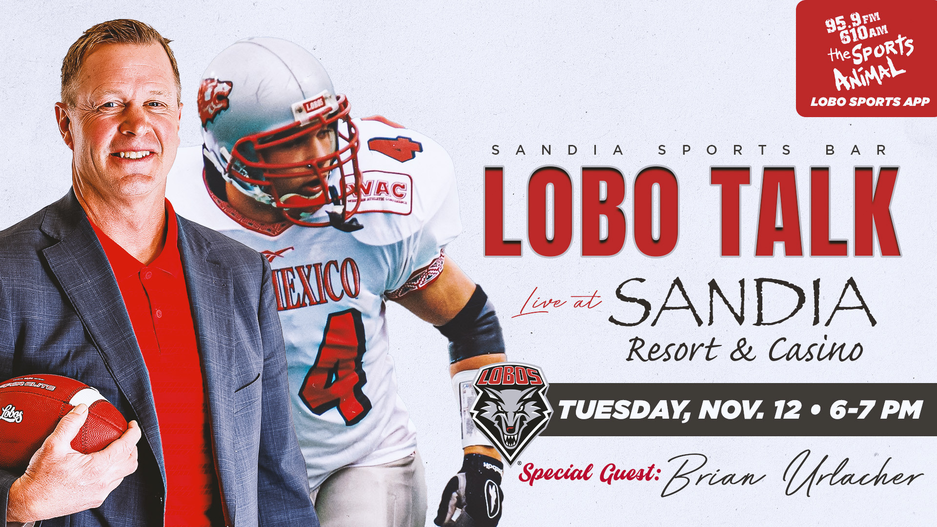 Lobo Talk with Special Guest Brian Urlacher at Sandia Resort Tonight ...