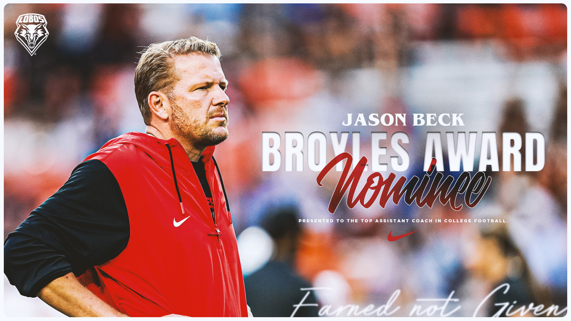 OC Jason Beck Named to Broyles Nominee List - New Mexico Lobos ...