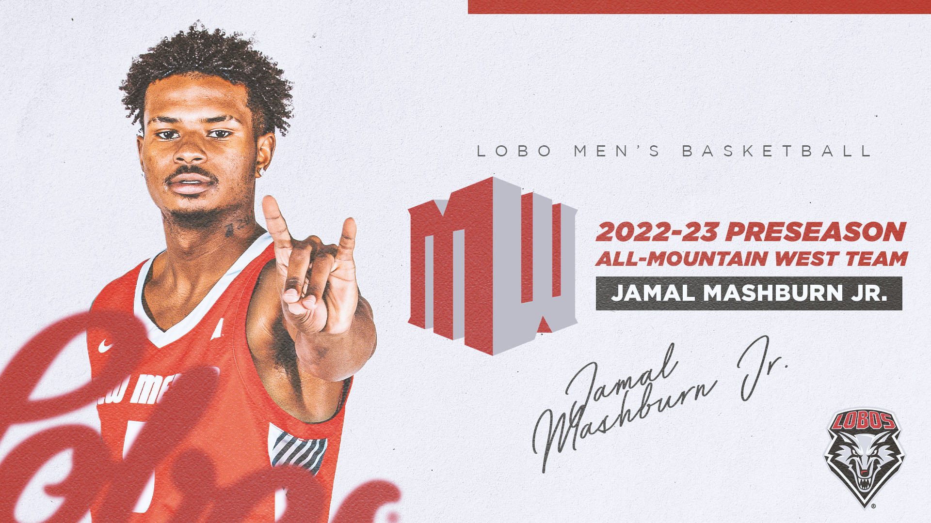 Jamal Mashburn, Jr. Named Preseason All-Mountain West - New Mexico ...