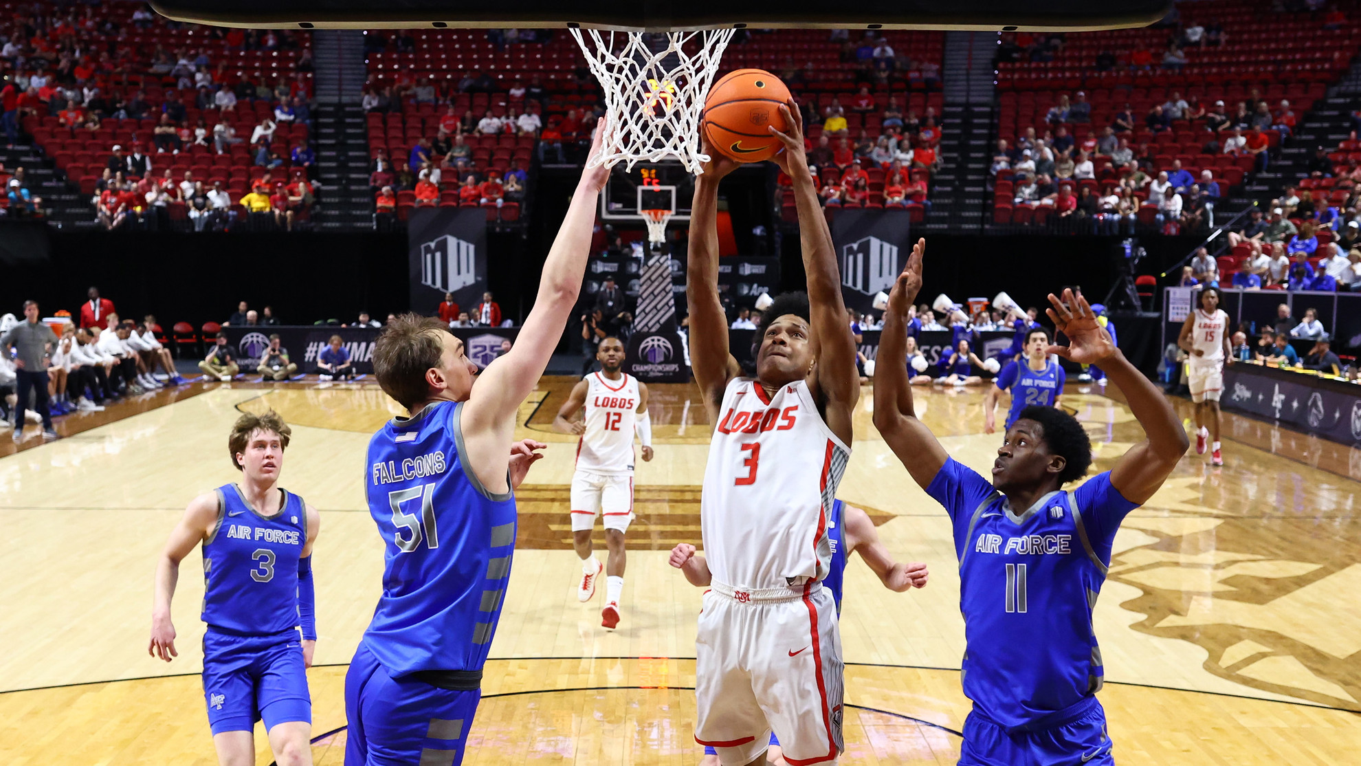 Lobos Advance to Mountain West Quarterfinals with 82-56 Win Over Air ...