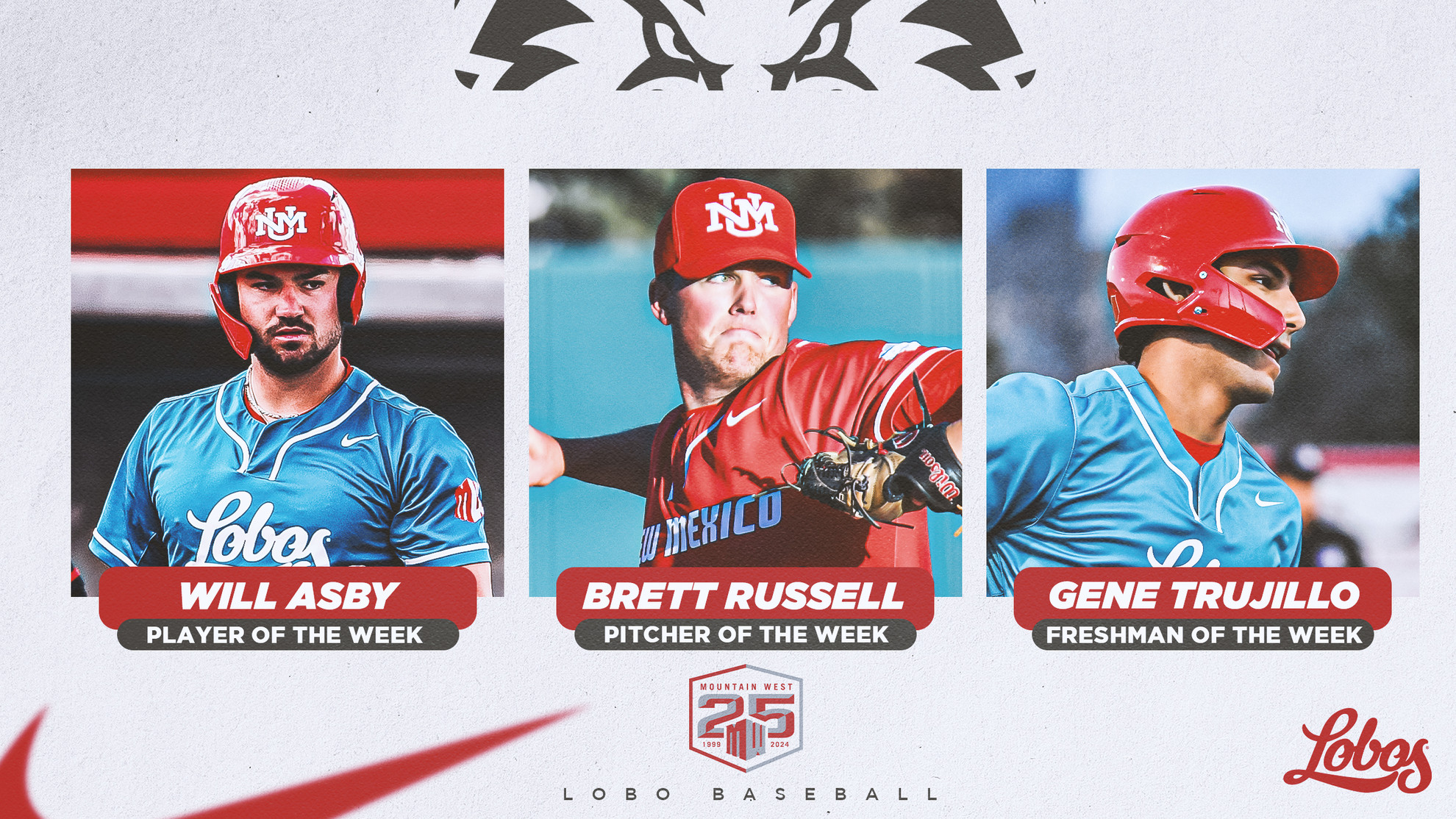 Lobos Sweep MW Weekly Baseball Awards - New Mexico Lobos - Official ...