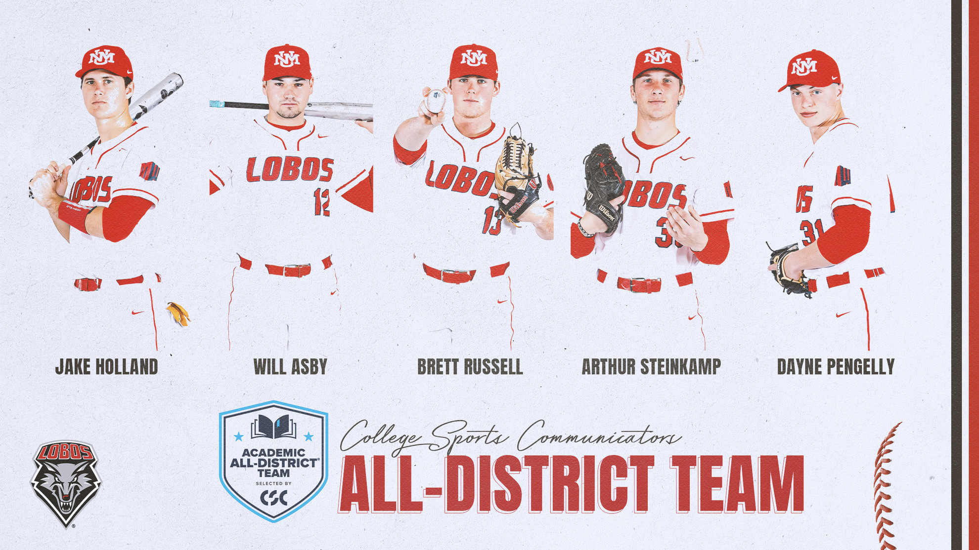 Five Lobos Named to CSC Academic All-District® Baseball Team - New ...