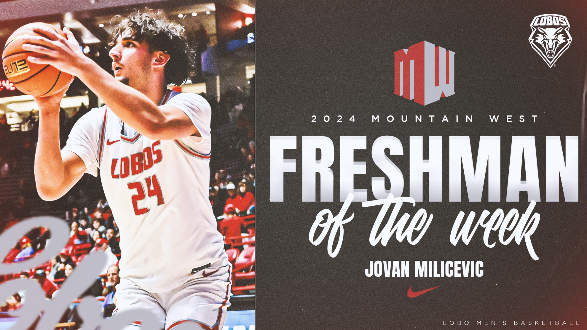 Jovan Milicevic Named Mountain West Freshman of the Week - New Mexico ...